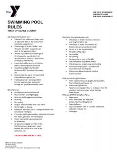 Pool Schedules - Darke County YMCA